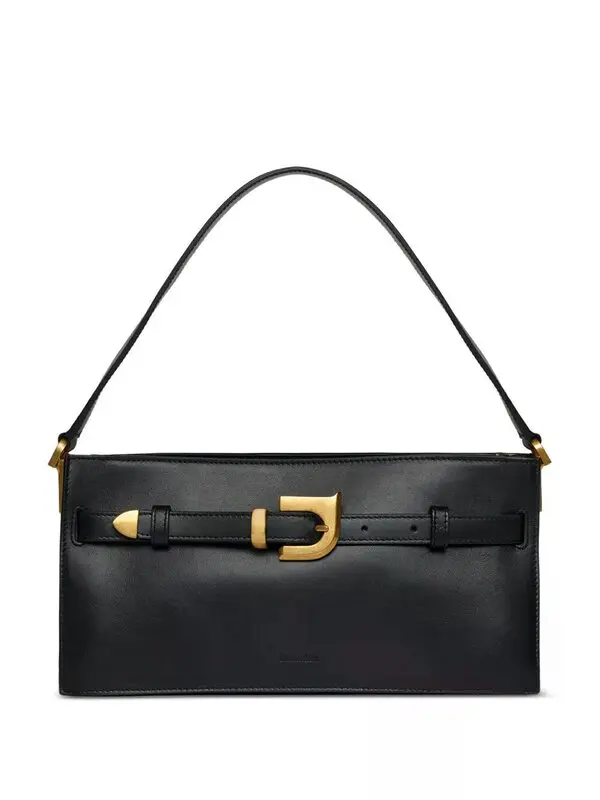Nanushka Mini Harmonica Buckle Shoulder Bag - Black