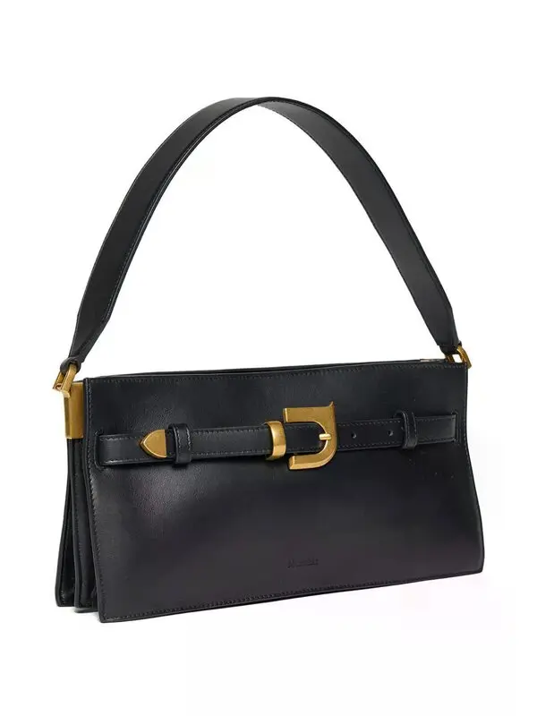 Nanushka Mini Harmonica Buckle Shoulder Bag - Black