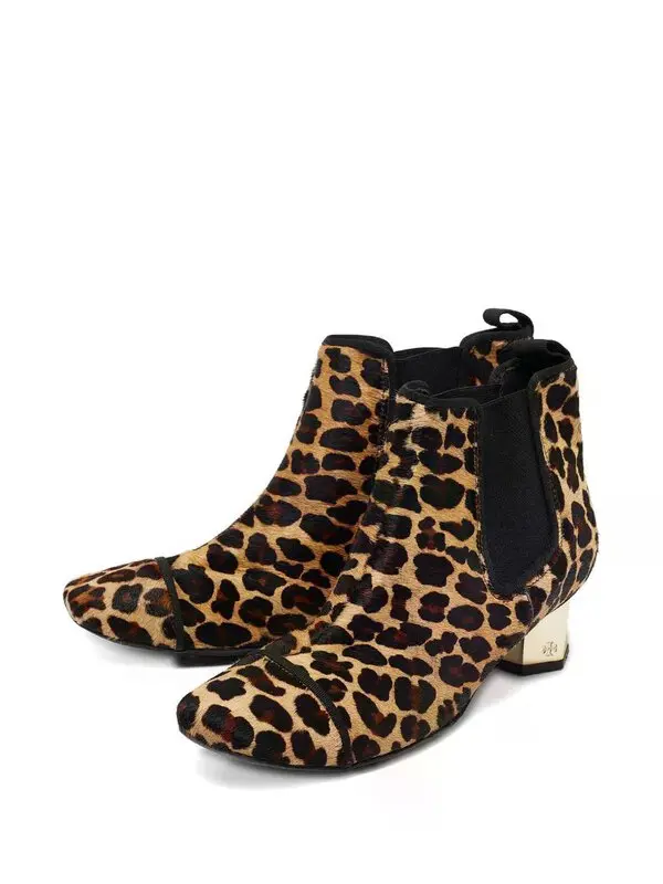 Tory Burch 40mm Leopard-print Heeled Ankle Boots