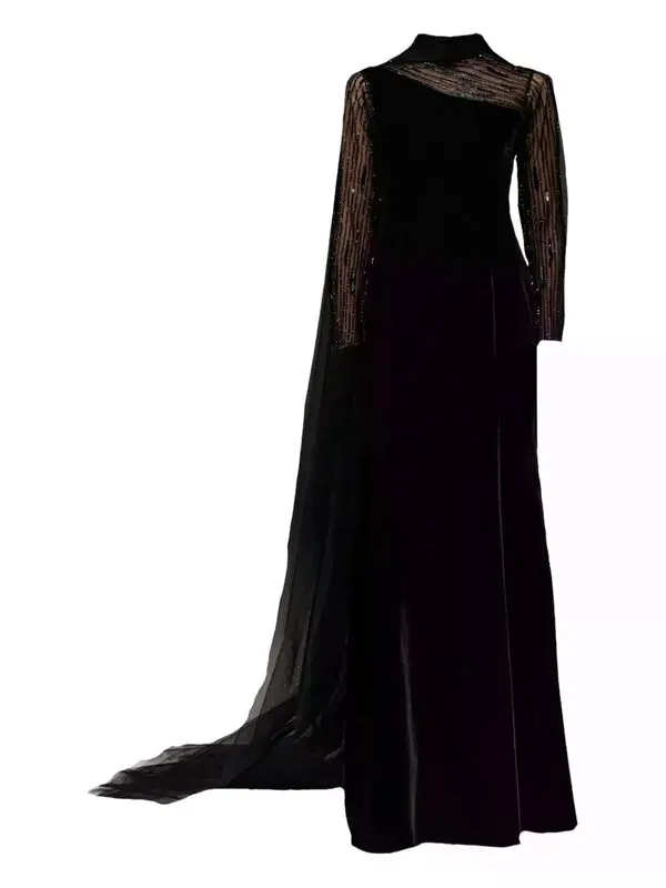 THA SEEN Sequin-embellished Maxi Dress