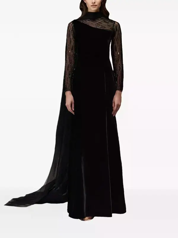 THA SEEN Sequin-embellished Maxi Dress