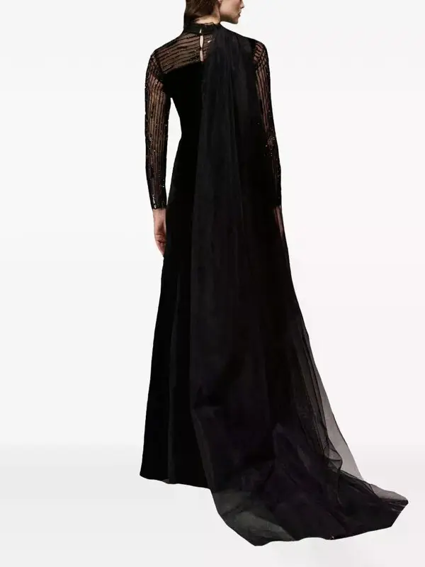 THA SEEN Sequin-embellished Maxi Dress
