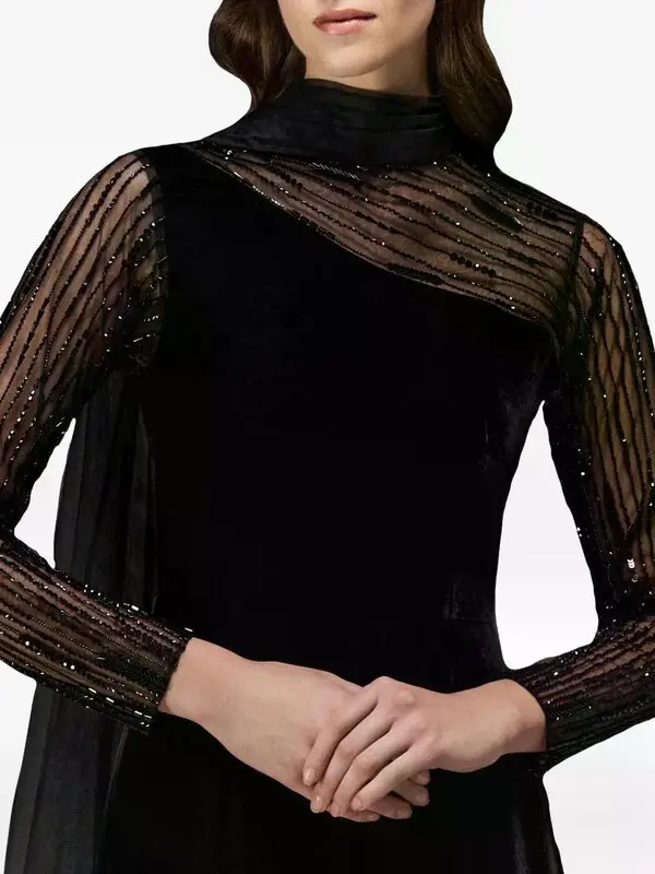 THA SEEN Sequin-embellished Maxi Dress