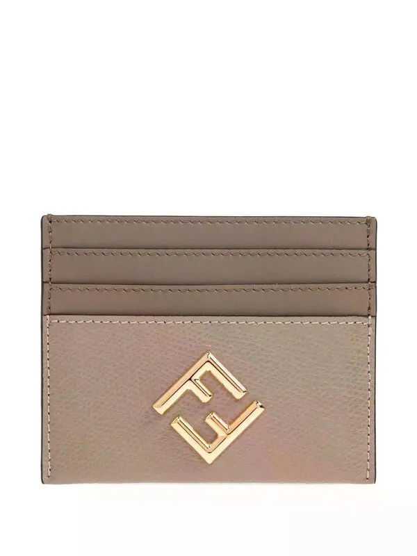 Fendi Logo-plaque Card Holder - Neutrals