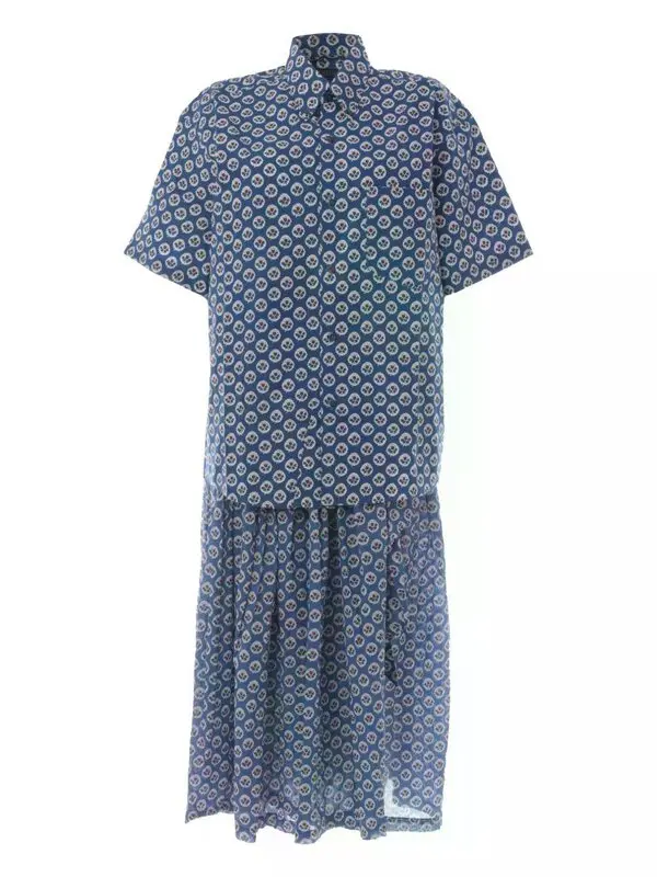 SOULEIADO Patterned Skirt Suit