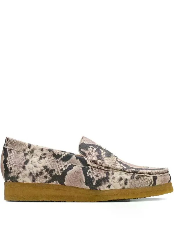 Clarks Wallabee Snake Loafers