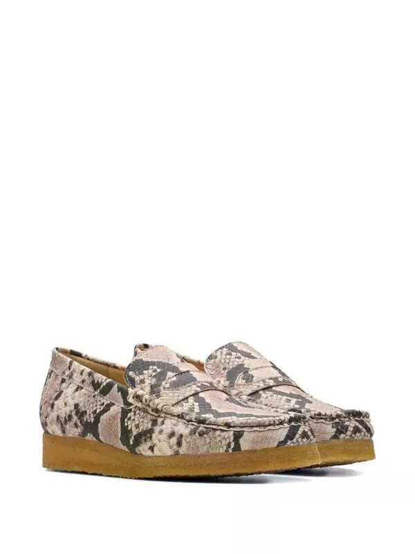 Clarks Wallabee Snake Loafers