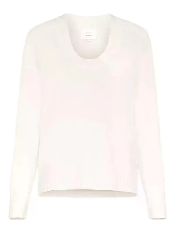 Loulou De Saison U-neck Ribbed Sweater - Neutrals