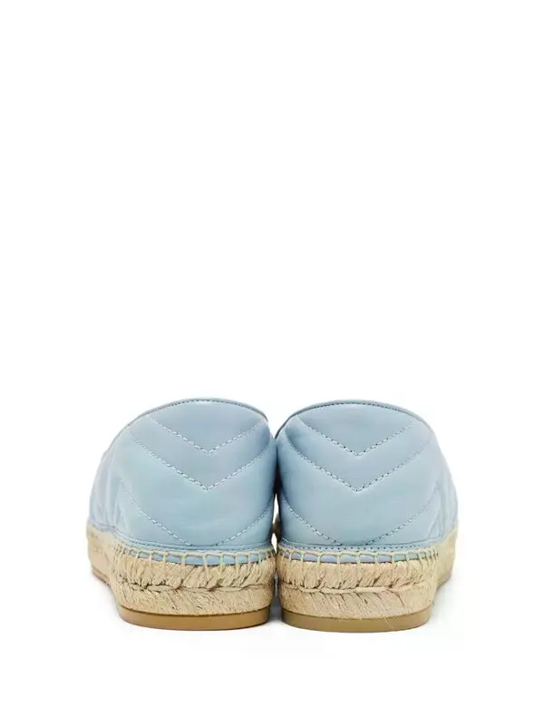 Gucci Double G Logo Raffia Loafers