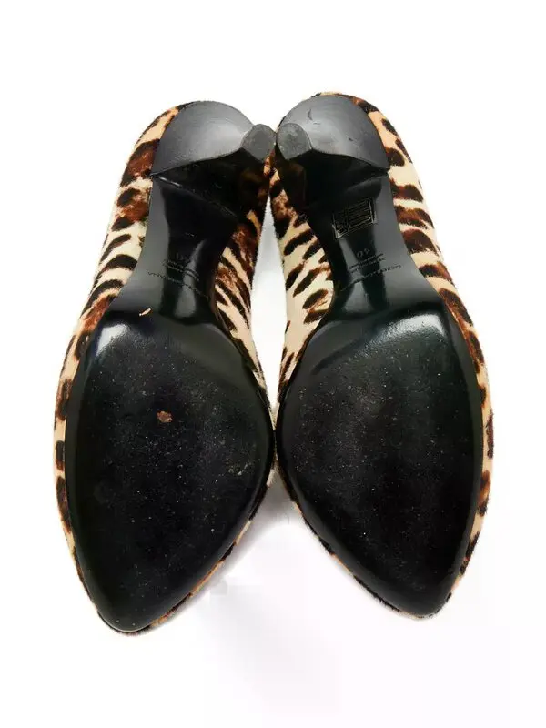Dolce & Gabbana Leopard Print Pony Hair Pumps