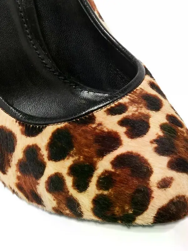 Dolce & Gabbana Leopard Print Pony Hair Pumps