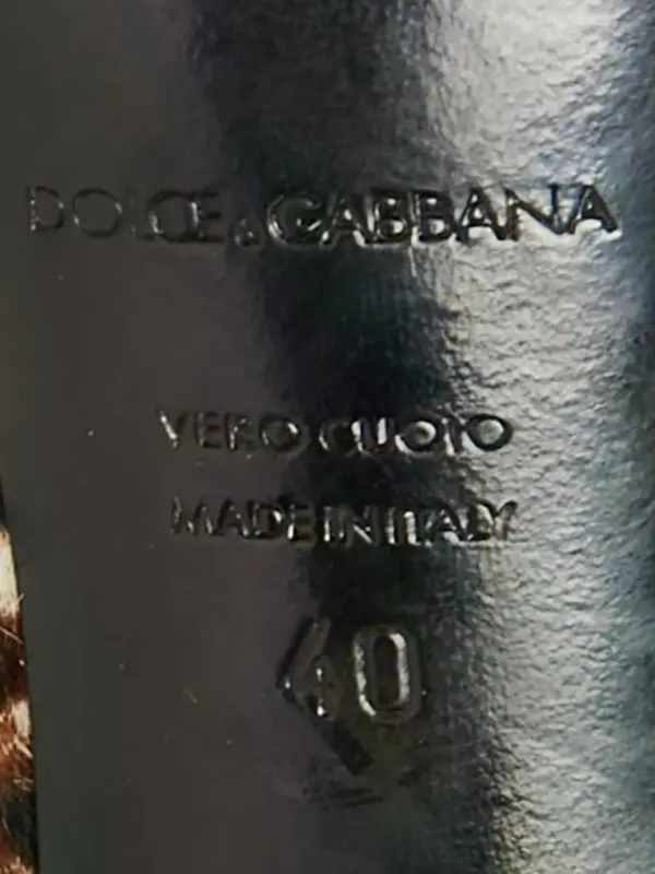 Dolce & Gabbana Leopard Print Pony Hair Pumps