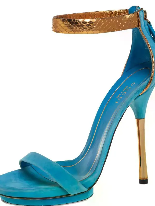 Gucci 125mm Kelis Suede Sandals
