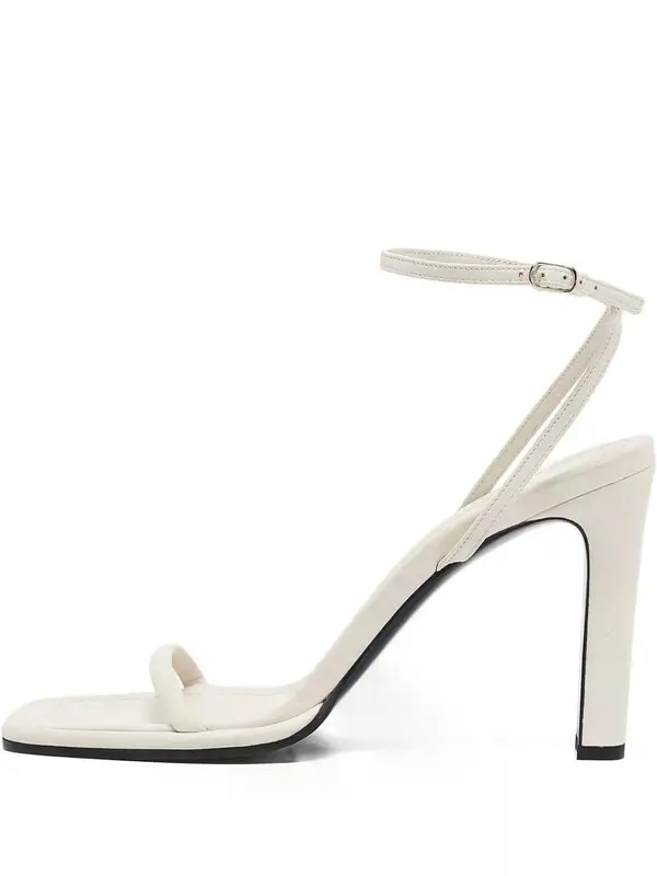 THE ROW 100mm Block-heel Square-toe Sandals - White