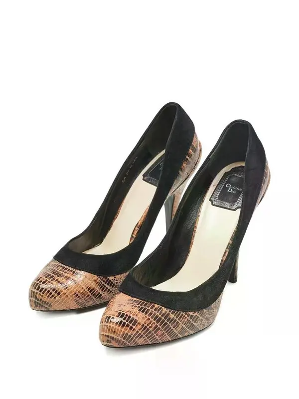 Dior Lizard Embossed Leather Pumps