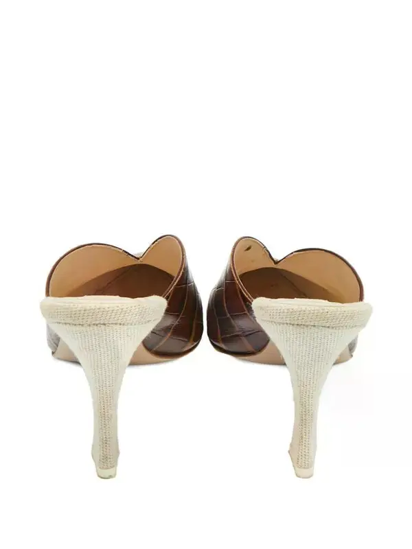 Attico Embossed Leather Mules