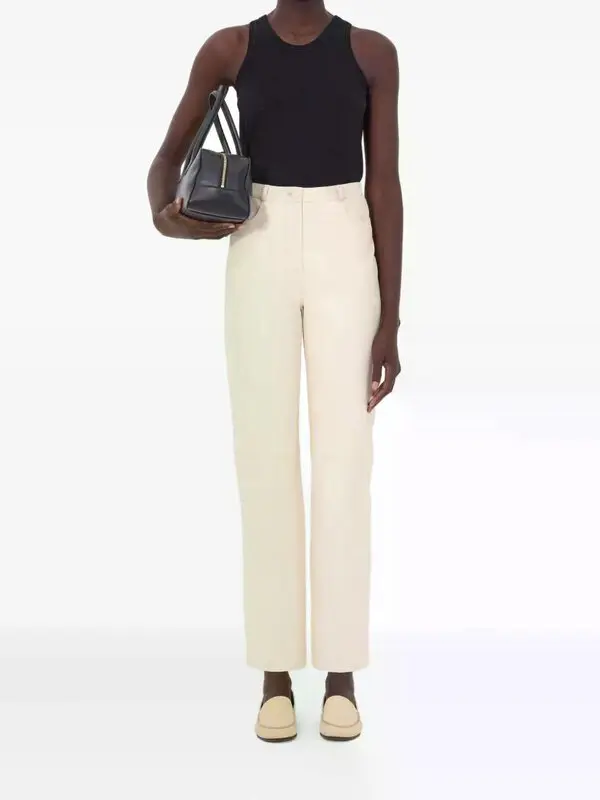 Loulou De Saison Straight Leg Lambskin Trousers