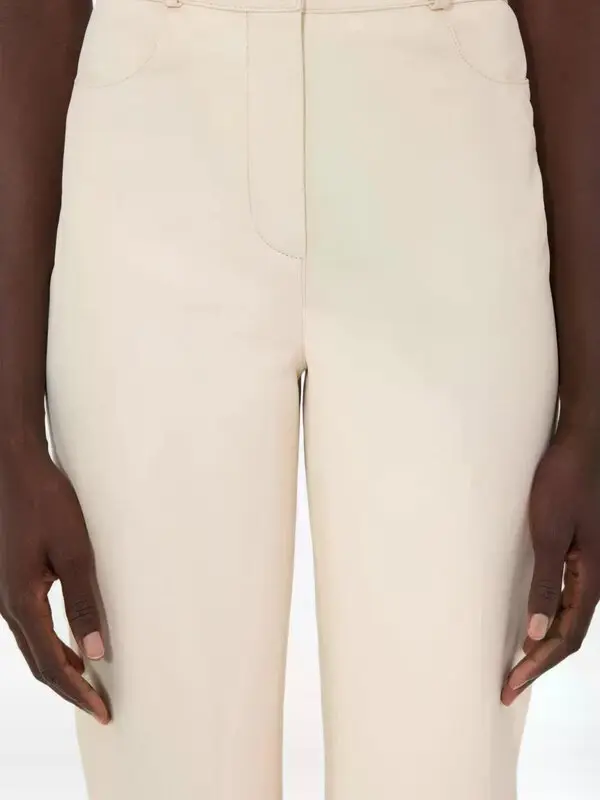 Loulou De Saison Straight Leg Lambskin Trousers