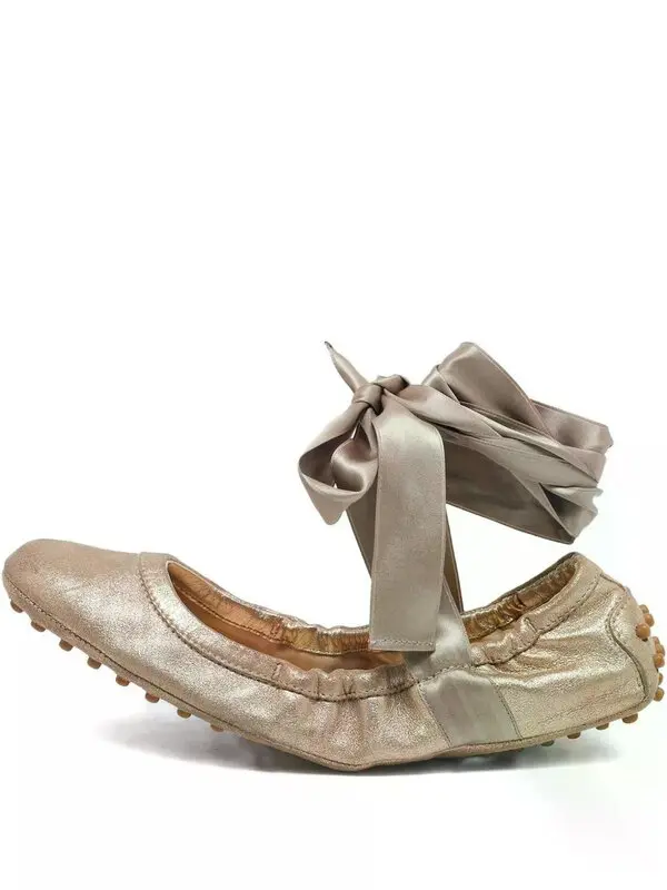 TOD'S Nubuck Leather Ballet Flats - Neutrals