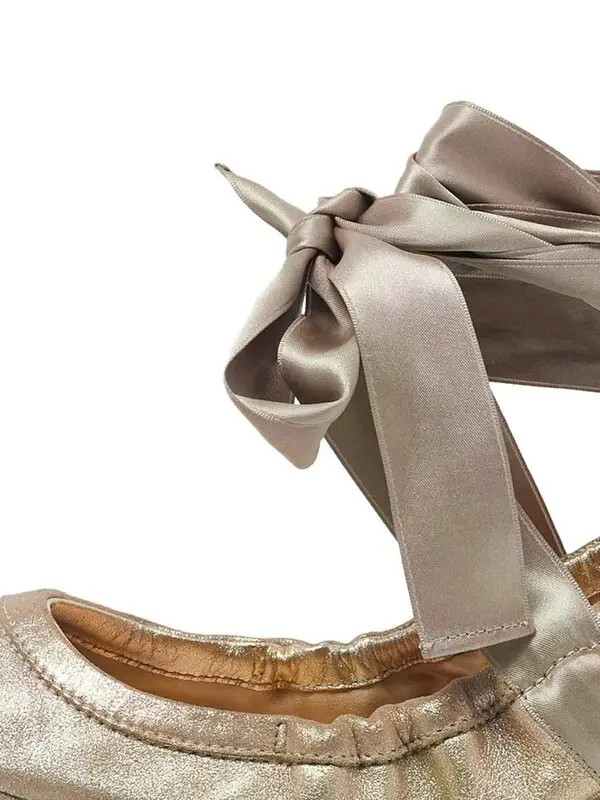 TOD'S Nubuck Leather Ballet Flats - Neutrals