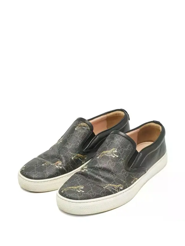 Gucci 1156718 Coated Canvas Slip-on Sneakers