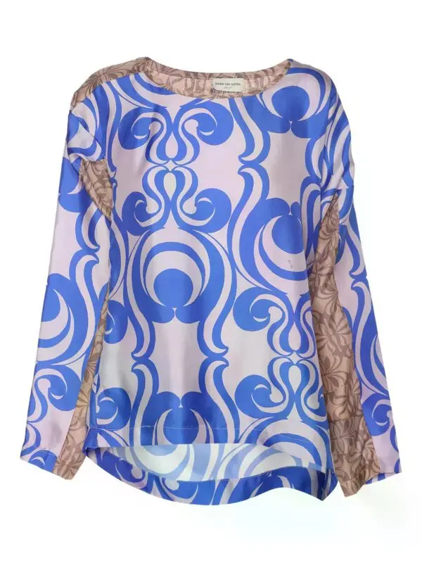 Dries Van Noten Printed Silk Blouse