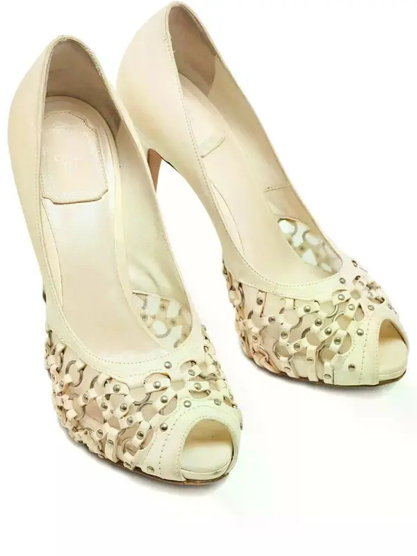Dior Miss Peep-toe Pumps - Neutrals