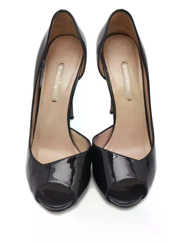 NICHOLAS KIRKWOOD Patent Leather Peep-toe Pumps