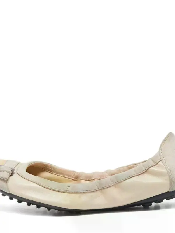 TOD'S Buckle-detail Ballet Flats - Neutrals