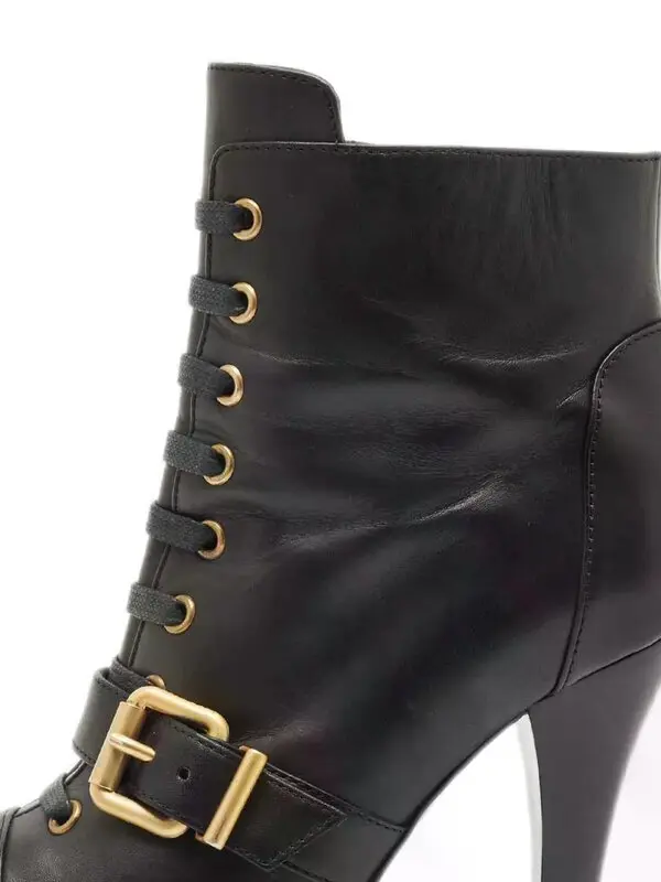 Fendi 125mm Lace-up Buckle Boots