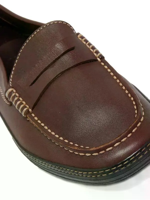 TOD'S Penny-strap Leather Loafer - Brown