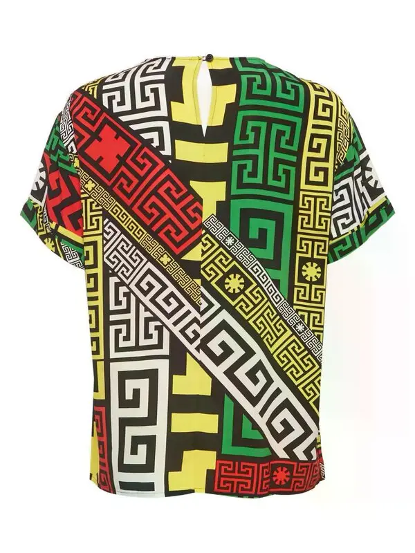 Versace Printed-detail Round-neck Top