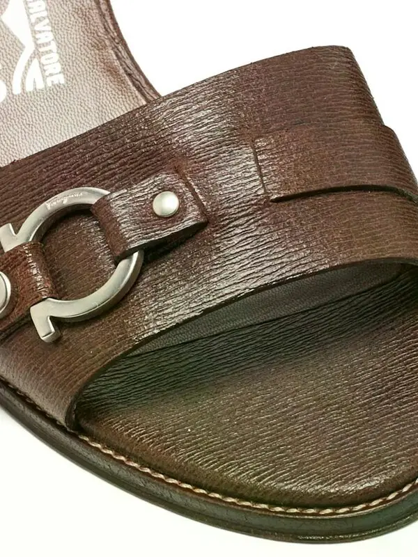 FERRAGAMO Gancini Leather Sandals