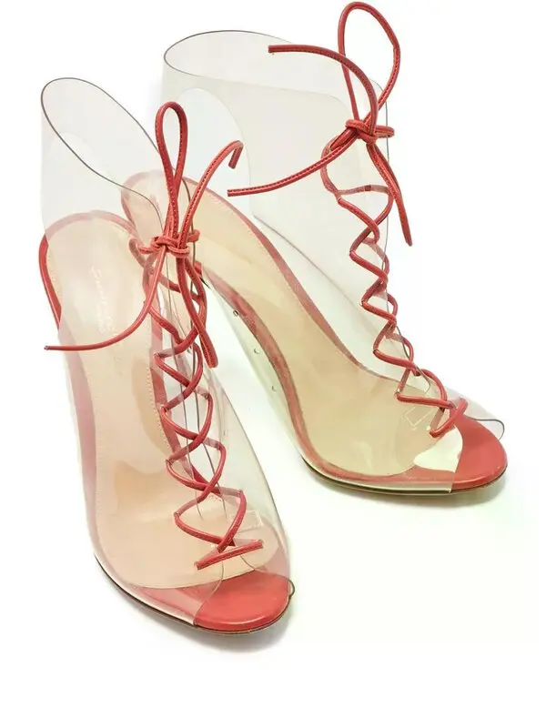 GIANVITO ROSSI Helmut Lace-up Boots - Red