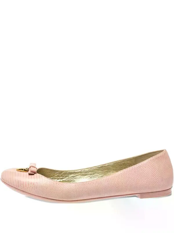 Dolce & Gabbana Leather Bow Ballet Flats