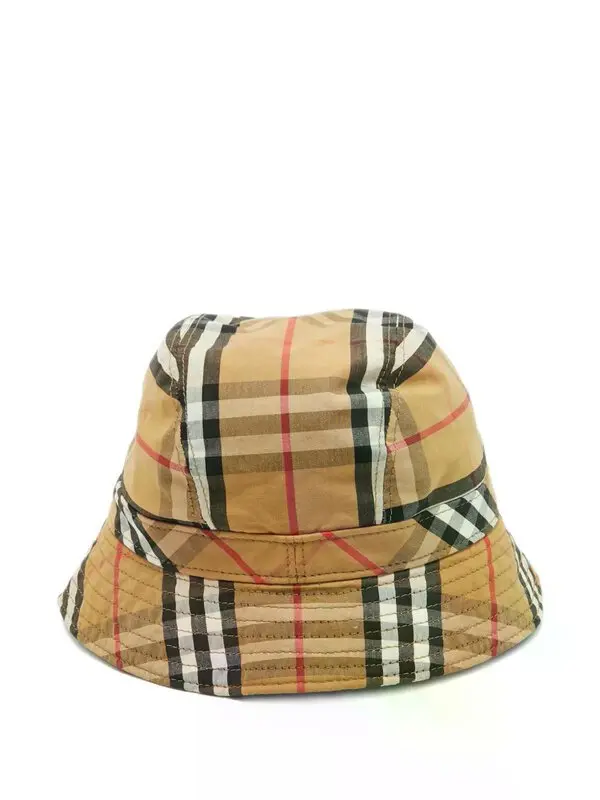 Burberry Check Pattern Bucket Hat