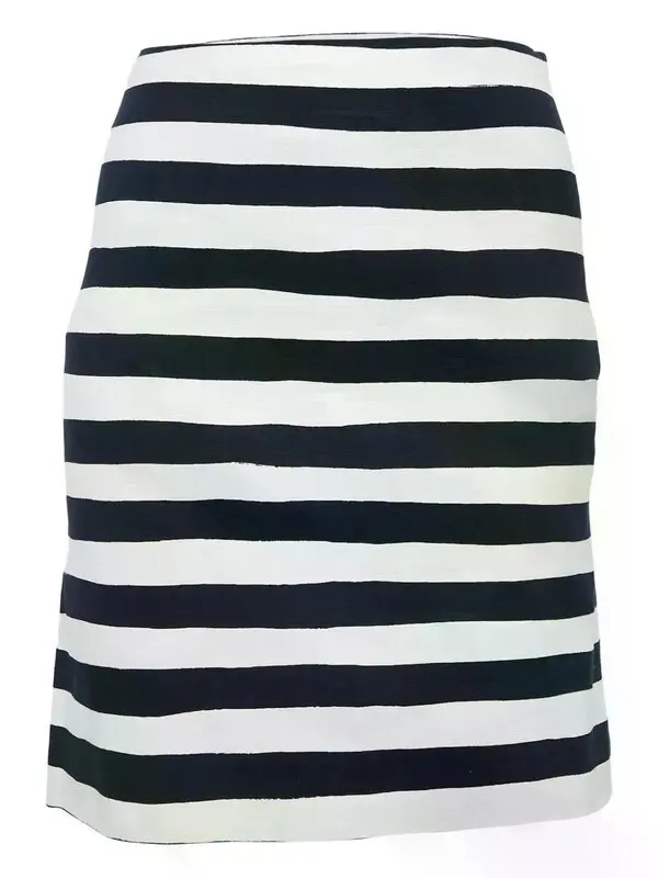 Moschino Striped Cotton Skirt - White