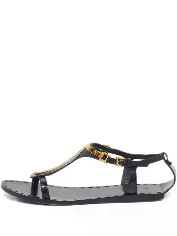 TOM FORD Croc-embossed Leather Sandals