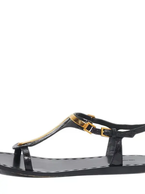 TOM FORD Croc-embossed Leather Sandals