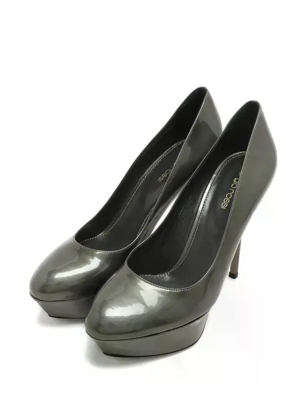 SERGIO ROSSI Patent Leather Platform Stiletto Pumps