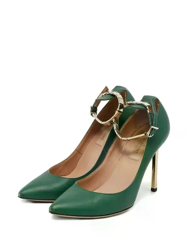 Valentino Garavani 100mm Studded-heel Pumps - Green