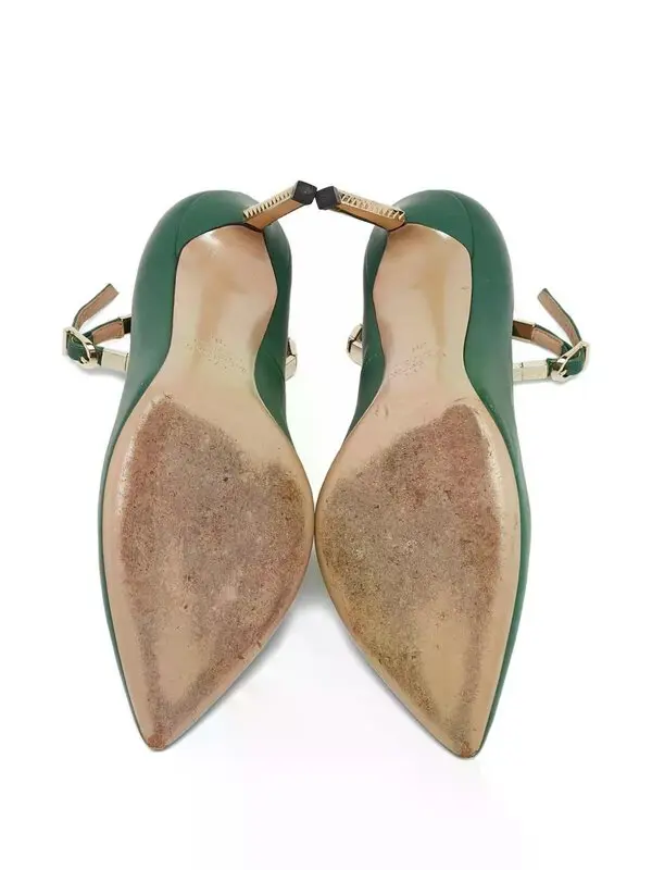 Valentino Garavani 100mm Studded-heel Pumps - Green