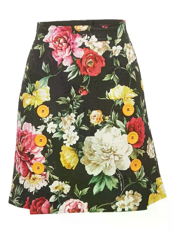 Dolce & Gabbana Floral Jacquard Mini Skirt
