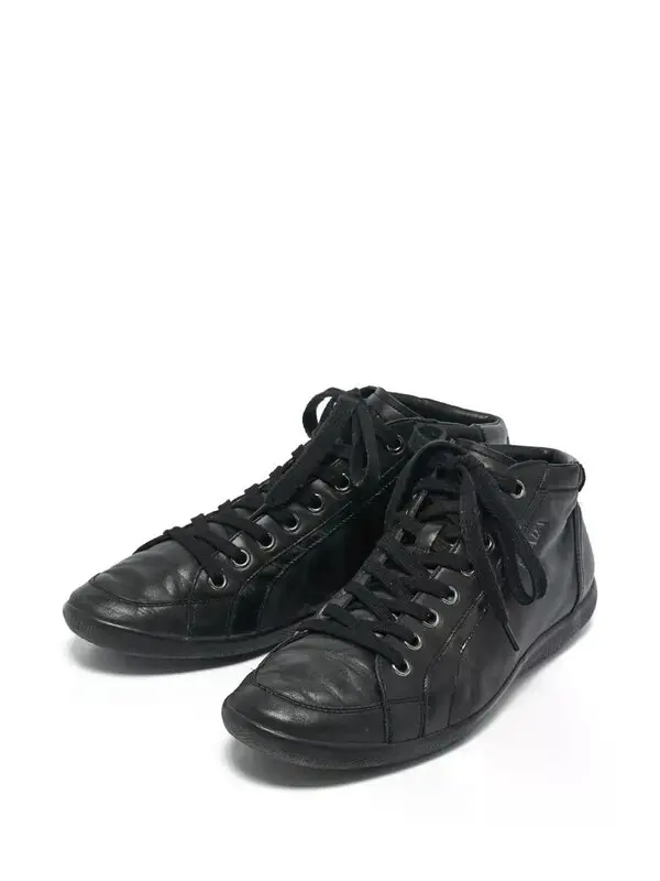 Prada Leather High Top Sneakers
