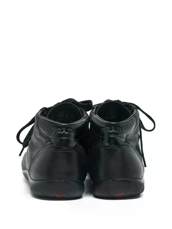 Prada Leather High Top Sneakers