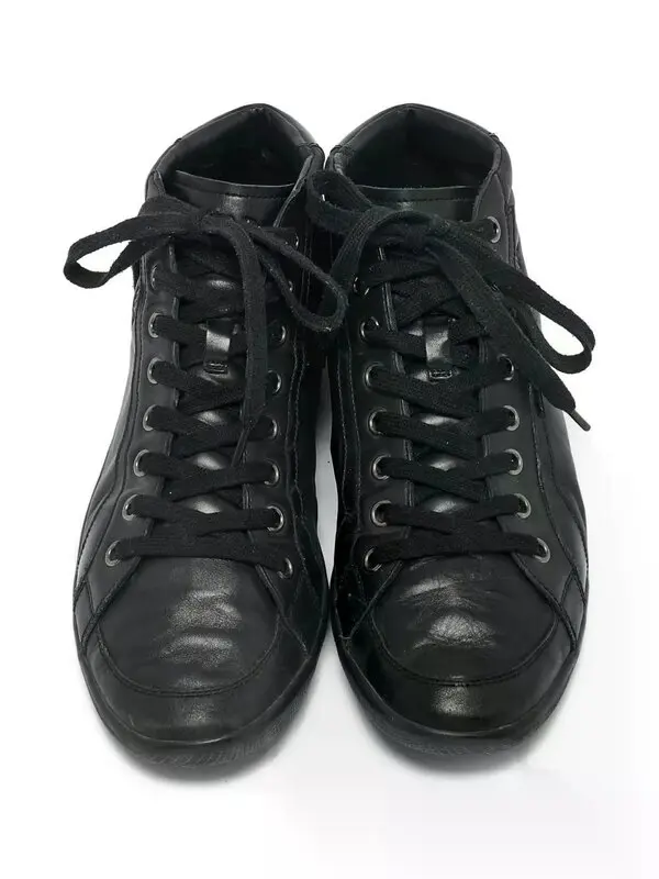 Prada Leather High Top Sneakers