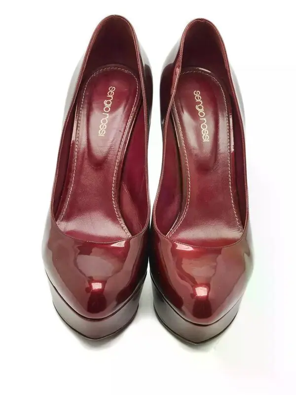 SERGIO ROSSI Patent Leather Platform Pumps