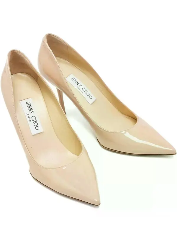 JIMMY CHOO 130mm Romy Leather Heeled Pumps - Neutrals