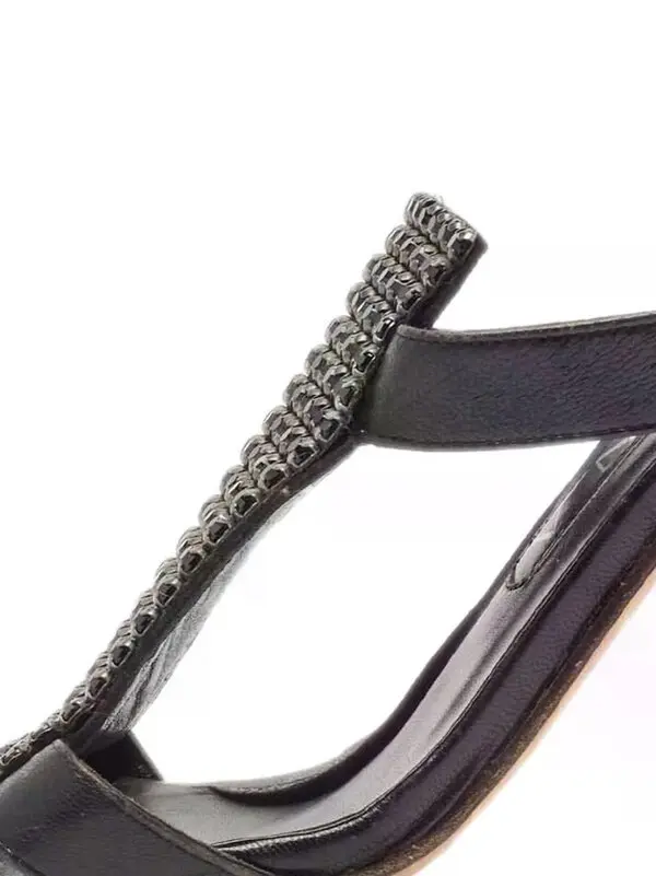 GINA 105mm Embellished Leather Sandals