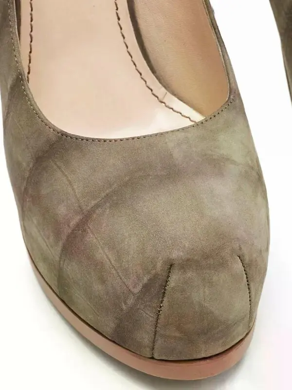 Saint Laurent 150mm Quilted Suede Pumps - Green